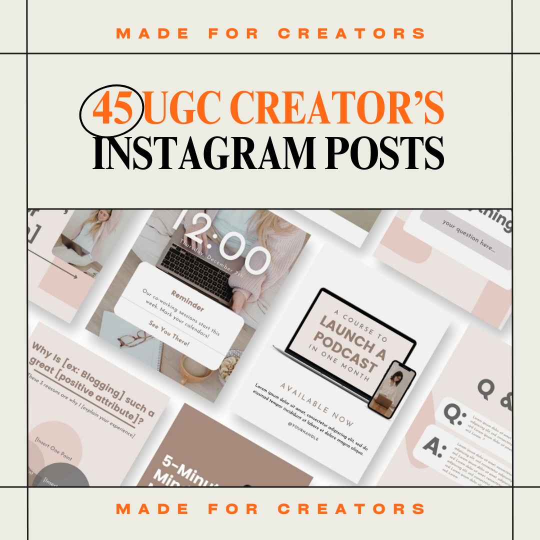45 UGC Creators' Instagram Post Templates